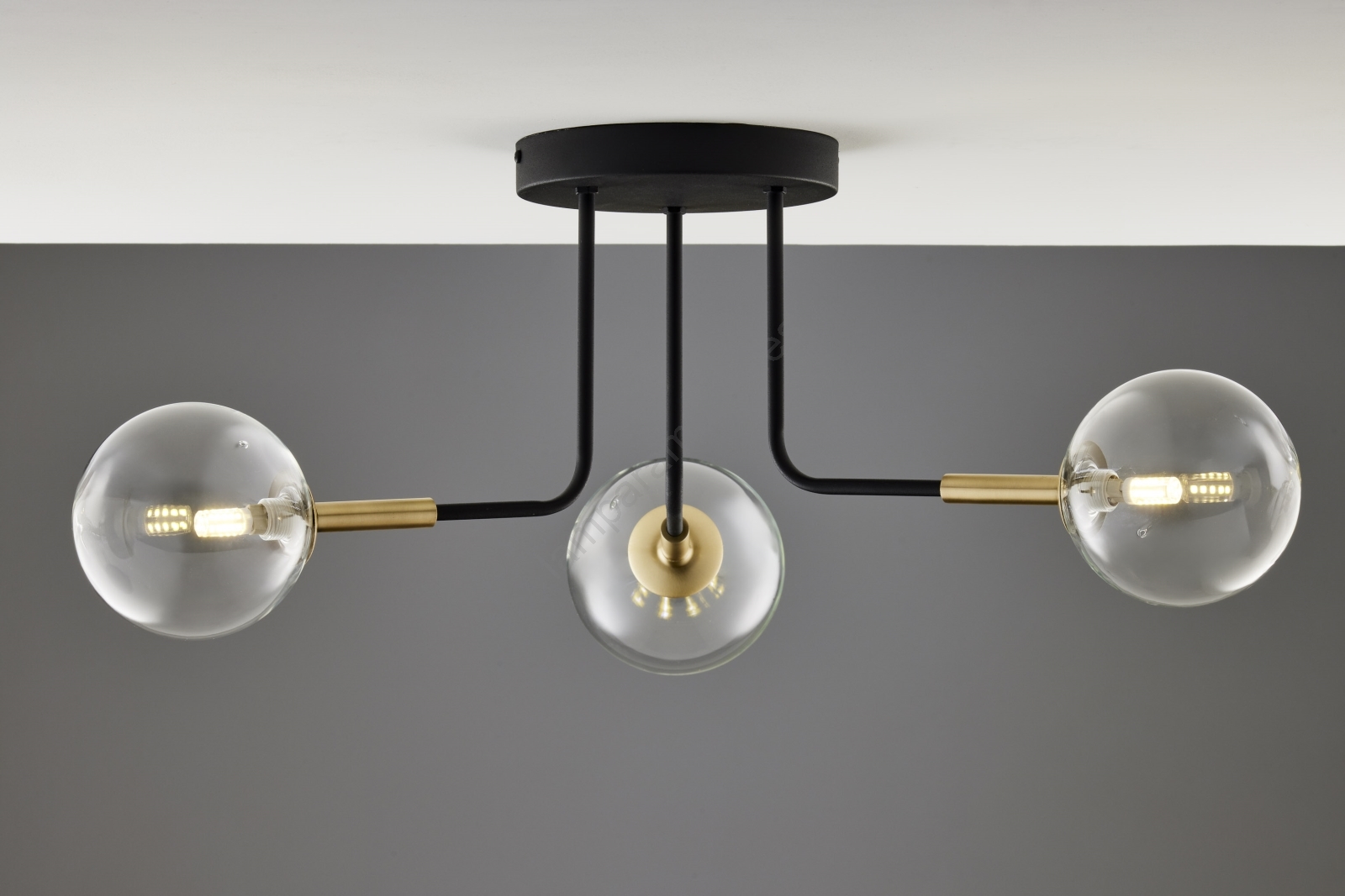 Jupiter 2039 - Lámpara colgante BURANO 3xG9/10W/230V negro/dorado ...