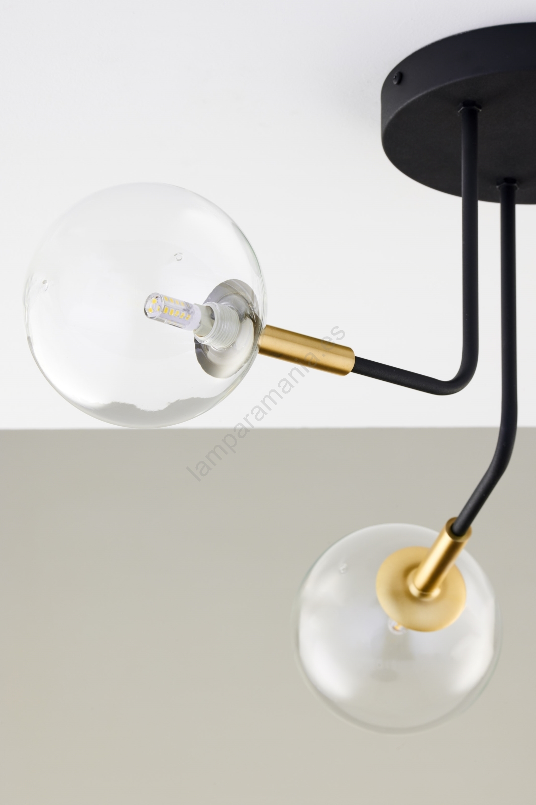 Jupiter 2039 - Lámpara colgante BURANO 3xG9/10W/230V negro/dorado ...