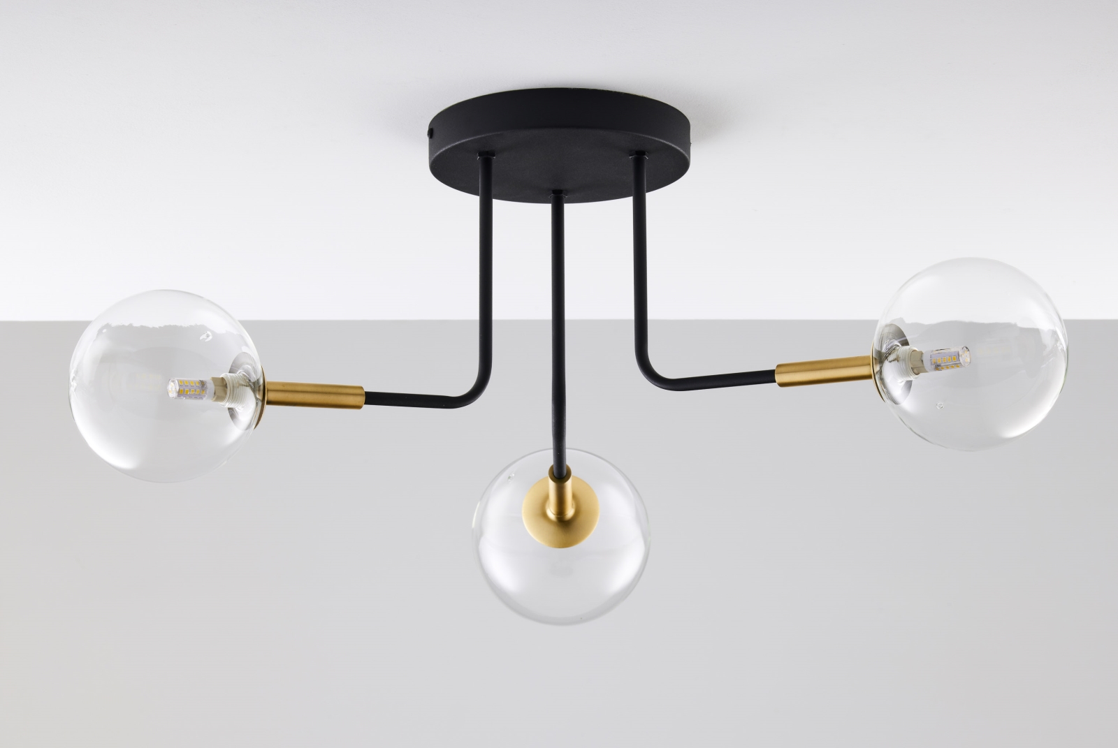 Jupiter 2039 - Lámpara colgante BURANO 3xG9/10W/230V negro/dorado ...